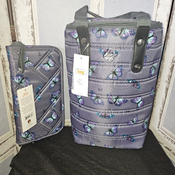 lug | Bags | Lug Nwt Butterfly Grey Bundle | Poshmark